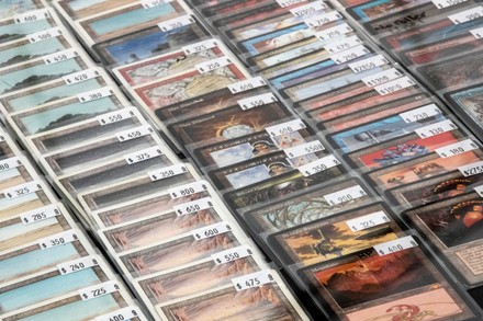 Magic Gathering Cards Displayed Sale Prices Editorial Stock Photo ...