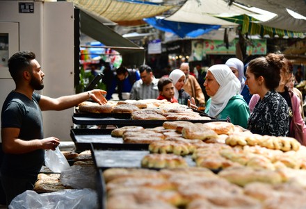 Syrians Buy Maarouk Sweet Fragrant Briochelike Editorial Stock Photo ...