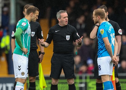 Referee Carl Brook Talks Both Captains Editorial Stock Photo - Stock ...