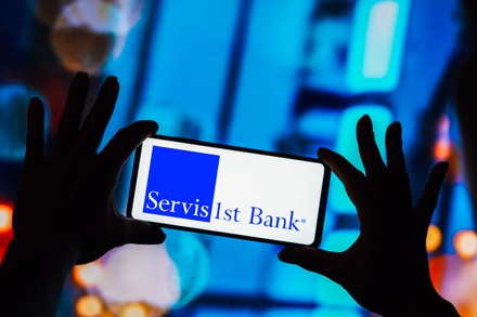 This Photo Illustration Servisfirst Bank Logo Editorial Stock Photo ...