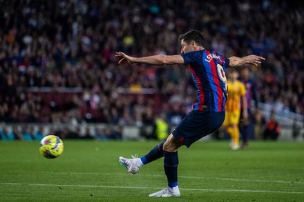 Robert Lewandowski Fc Barcelona Action During Editorial Stock Photo ...