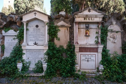 Various Graves Monumental Cemetery Verano Rome Editorial Stock Photo ...