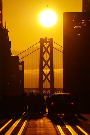 Sun Rises Alignment California Street Bay Editorial Stock Photo - Stock ...