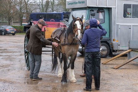 Carriage Riders Endure Wet Weather During Editorial Stock Photo - Stock ...