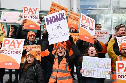 Junior Doctors Protest University College Hospital Editorial Stock ...