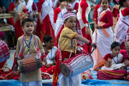 Children Playing Dhol Drum They Participates Editorial Stock Photo ...