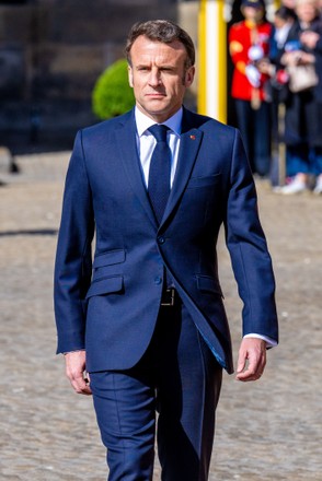 France President Emmanuel Macron During Welcome Editorial Stock Photo ...