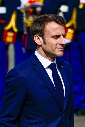 France President Emmanuel Macron During Wreath Editorial Stock Photo ...