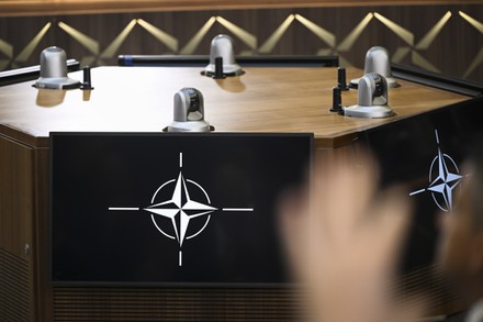 Table Nato Headquarters Brussels Belgium On Editorial Stock Photo ...