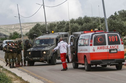 Israeli Army Forces Prevent Palestinian Ambulance Editorial Stock Photo ...