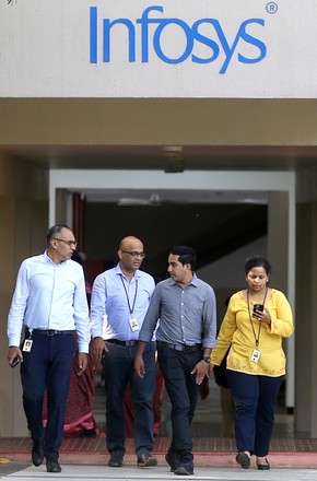 People Walk Outside Infosys Headquarters Bangalore Editorial Stock ...