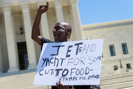 Man Holds Sign He Chants During Editorial Stock Photo - Stock Image ...