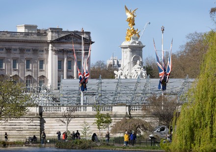 Seating Stands Being Built Outside Buckingham Editorial Stock Photo ...