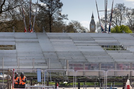Seating Stands Being Built Outside Buckingham Editorial Stock Photo ...