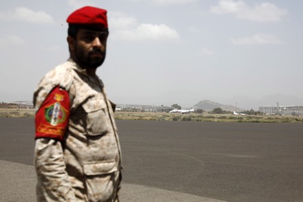 Houthi Soldier Looks On Plane Background Editorial Stock Photo - Stock ...
