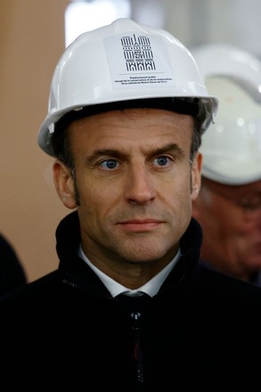 French President Emmanuel Macron Wearing Working Editorial Stock Photo ...