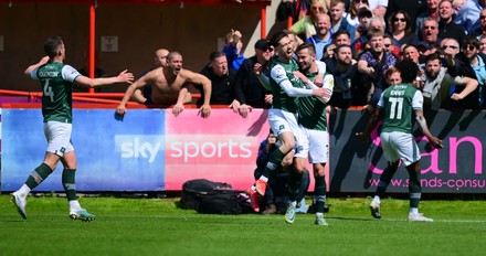 Goal Celebrations Matt Butcher Plymouth Argyle Editorial Stock Photo ...