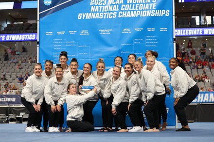 University Florida Gymnastics Team Celebrates After Editorial Stock ...