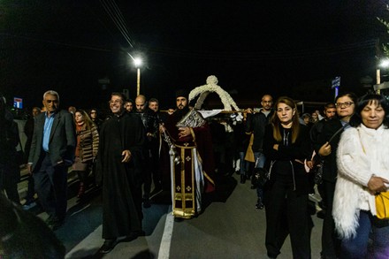 Priest Leads Procession Epitaph Limassol Cyprus Editorial Stock Photo ...