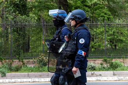 Two Police Officers National Police Front Editorial Stock Photo - Stock ...