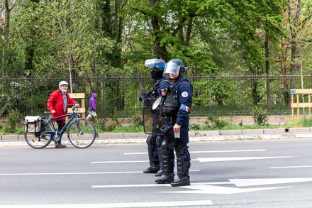 Two Police Officers National Police Front Editorial Stock Photo - Stock ...