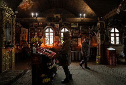 Ukrainian Believers Visit Small Church During Editorial Stock Photo ...