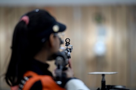 Participants Seen Shooting Competition Noida Stadium Editorial Stock ...