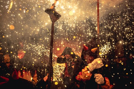 Fire Runners Devil Costumes Dance Traditional Editorial Stock Photo ...