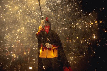 Fire Runners Devil Costumes Dance Traditional Editorial Stock Photo ...