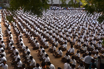Volunteers Hindu Nationalist Organisation Rashtriya Swayamsevak ...