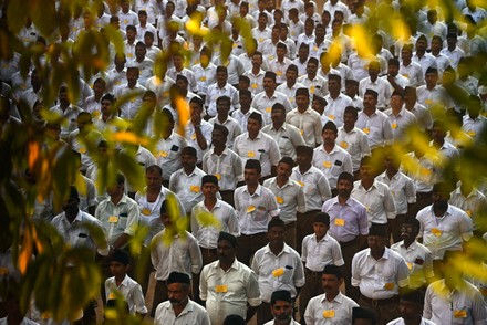 Volunteers Hindu Nationalist Organisation Rashtriya Swayamsevak ...
