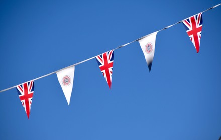 Bunting Flags Celebrating His Majesty King Editorial Stock Photo ...