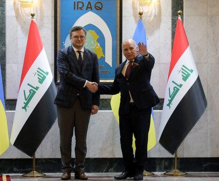 Iraqs Foreign Minister Fuad Hussein R Editorial Stock Photo - Stock ...