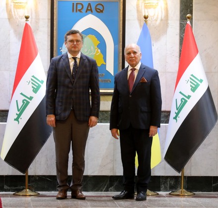 Iraqs Foreign Minister Fuad Hussein R Editorial Stock Photo - Stock ...