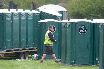 Portaloos Being Set On Blackheath Common Editorial Stock Photo - Stock ...