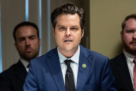 Congressman Matt Gaetz R Speaks During Editorial Stock Photo - Stock ...