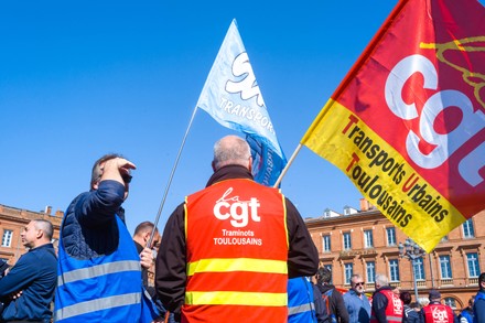 Cgt Flag Transports Urbains Toulousains Capitole Editorial Stock Photo ...