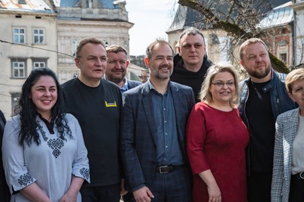 Andriy Sadovy R Mayor Lviv Jakob Editorial Stock Photo - Stock Image ...