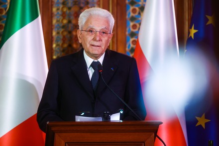 Sergio Mattarella President Italy Shakes Hand Editorial Stock Photo ...