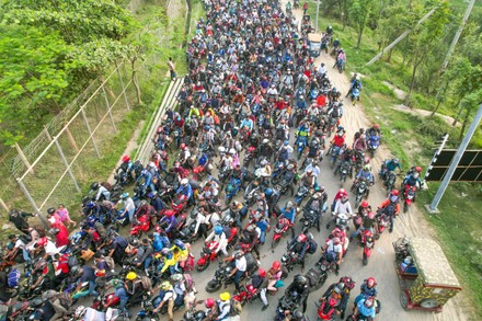 People On Motorcycles Queue Pay Toll Editorial Stock Photo - Stock ...
