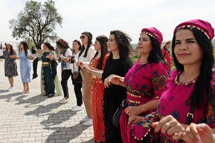 Yazidi Women Seen Dancing Joy During Editorial Stock Photo - Stock ...