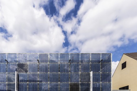 Car Park Facade Photovoltaic Modules Solar Editorial Stock Photo ...