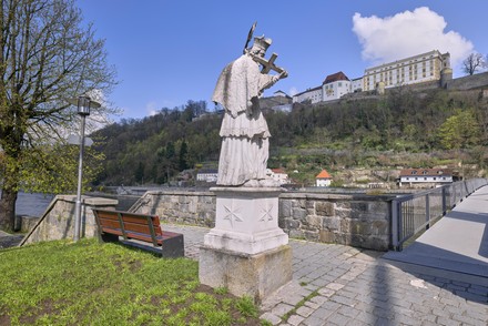 Statue View Veste Oberhaus Fine Weather Editorial Stock Photo - Stock ...
