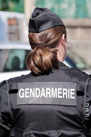 Illustration Woman Gendarme French National Mobile Editorial Stock ...