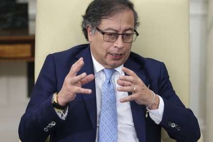 Colombian President Gustavo Petro Speaks During Editorial Stock Photo ...