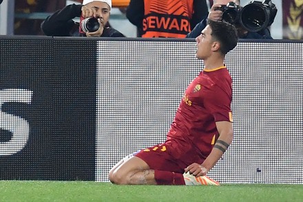 Paulo Dybala Roma Celebrating After Scoring Editorial Stock Photo - Stock Image | Shutterstock