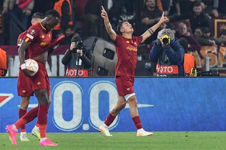 Paulo Dybala Roma Celebrating After Scoring Editorial Stock Photo - Stock Image | Shutterstock