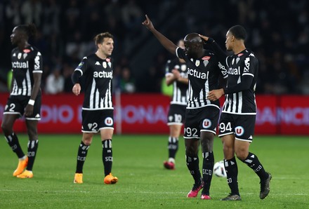 Sada Thioub 2r Angers Celebrates Teammates Editorial Stock Photo ...