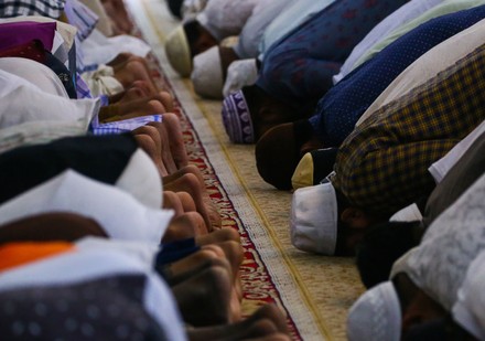 Muslims Gather Celebrate Perform Prayer Eid Editorial Stock Photo ...