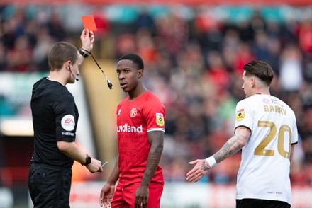 Referee Andrew Kitchen Shows Red Card Editorial Stock Photo - Stock ...